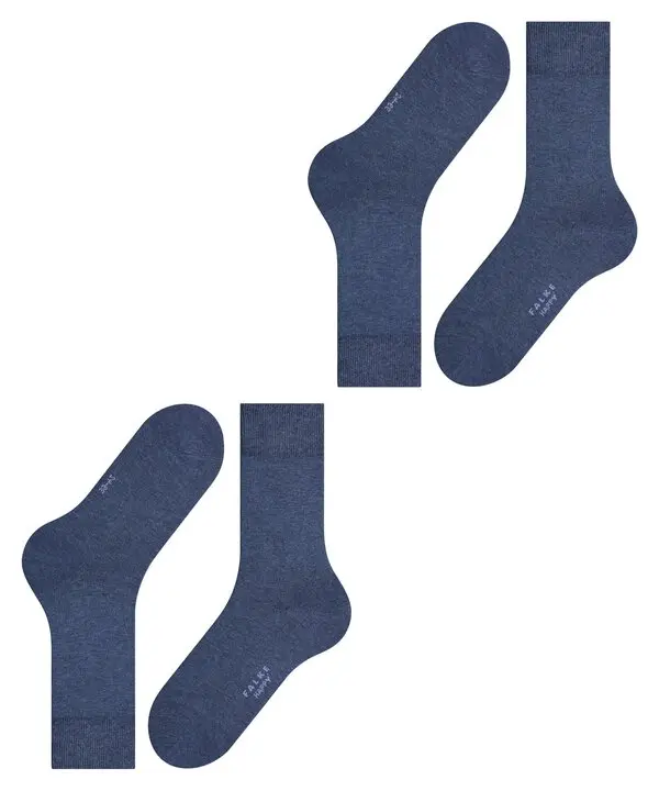 Falke Happy 2-pack Crew Socks - Blue