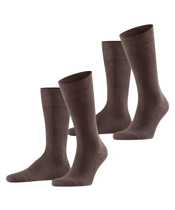 Falke Swing 2-pack Cotton Crew Socks - Brown