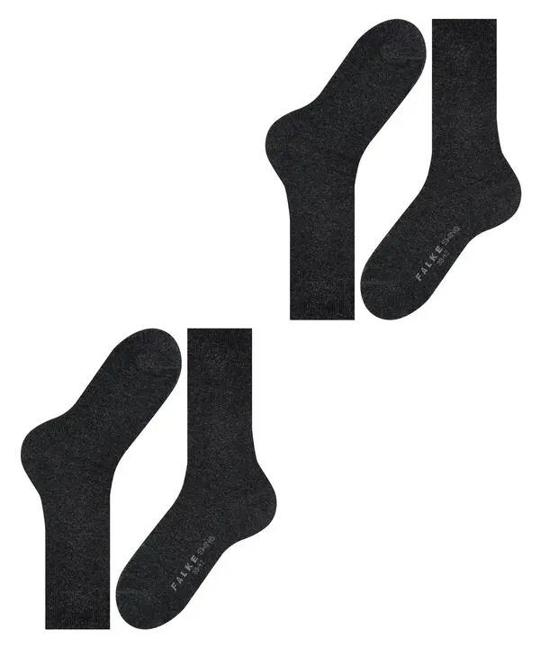 Falke Swing Crew Socks 2 Pack - Grey