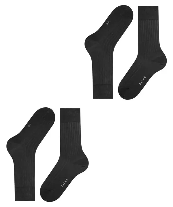 Falke Swing 2-pack Crew Socks - Black