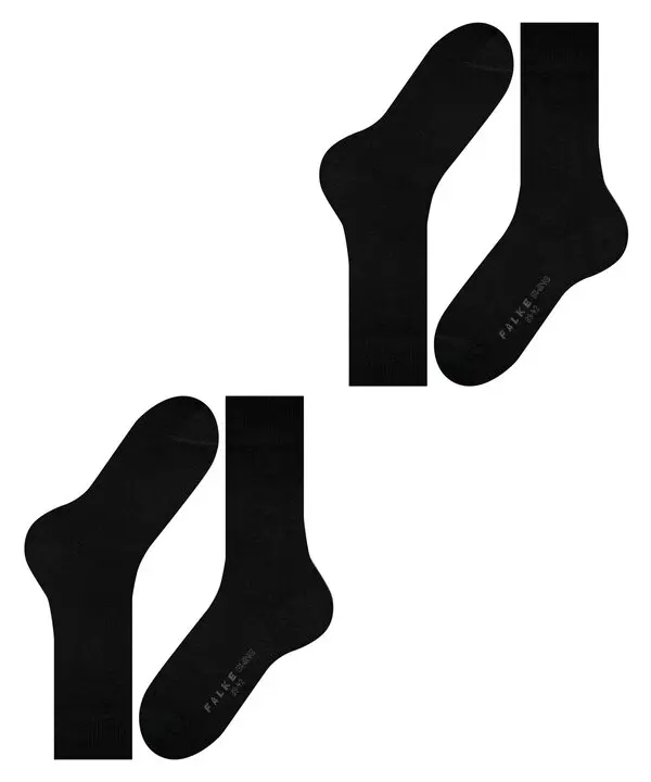 Falke Swing 2-pack Crew Socks - Black