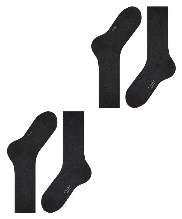 Falke Happy 2-pack Crew Socks - Grey