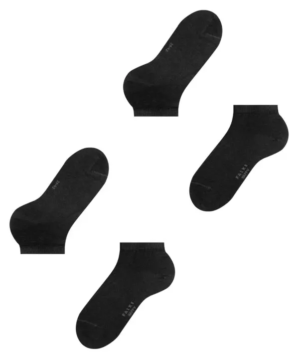 Falke Happy 2-pack Ankle Socks - Black