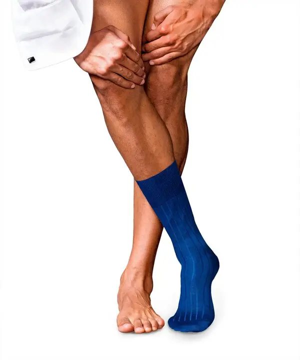 Falke No. 2 Finest Cashmere Ribbed Socks - Blue
