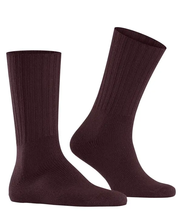 Falke Nelson Ribbed Wool Crew Socks - Red
