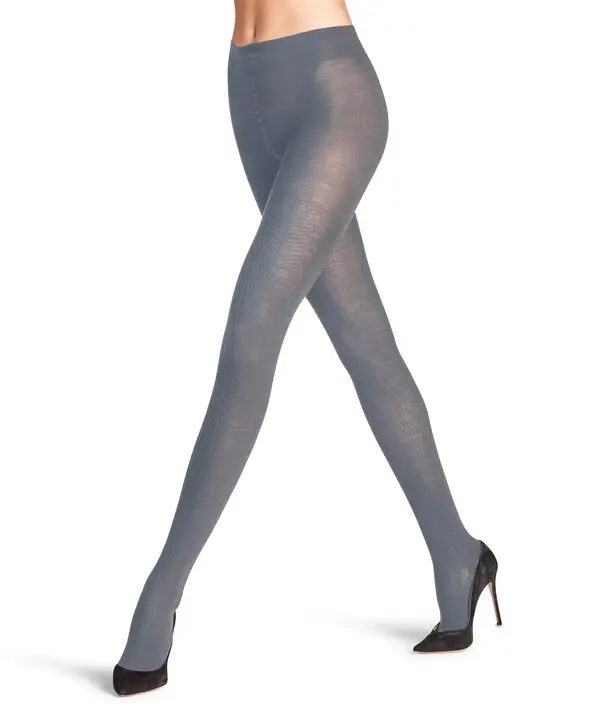 Falke Tights With Geometric Knit Texture - Grey