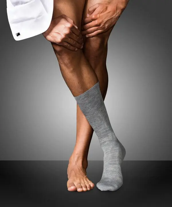 Falke Finest Merino & Silk Dress Socks - Grey