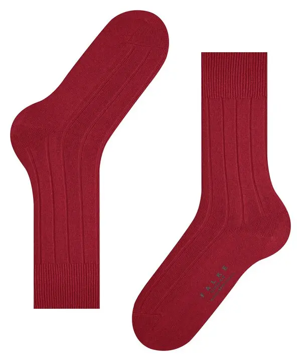 Falke Lhasa Rib Cashmere Blend Socks - Red