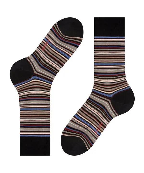 Falke Microblock Patterned Dress Socks - Grey
