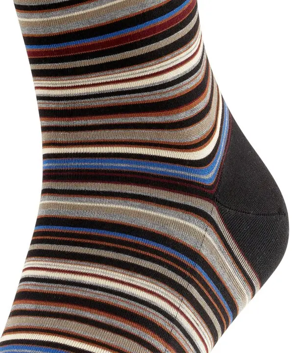 Falke Microblock Patterned Dress Socks - Grey