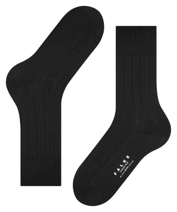 Falke Lhasa Rib Crew Socks - Black