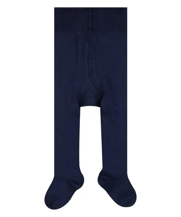 Falke Ribbed Cotton Tights - Blue