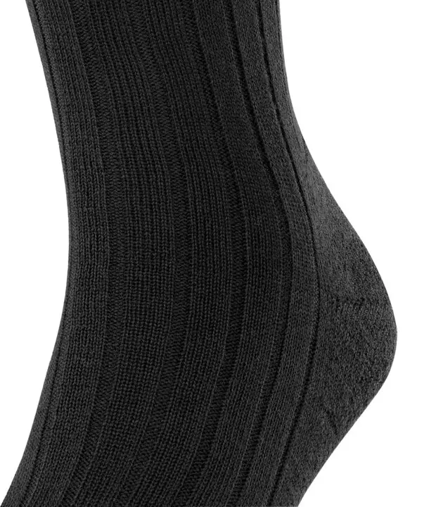 Falke Ribbed Merino Wool Crew Socks - Black