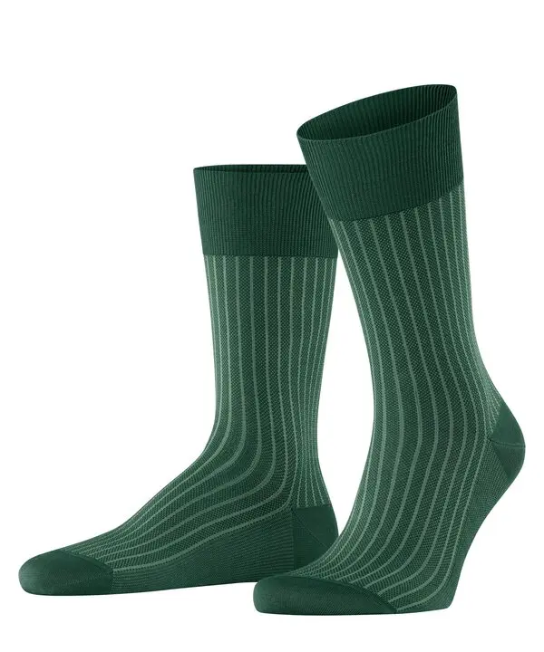 Falke Oxford Stripe Dress Socks - Green