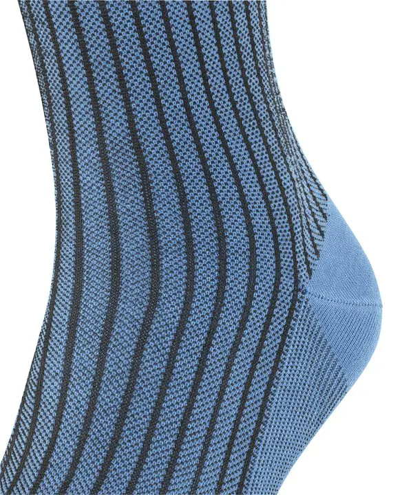 Falke Oxford Stripe Dress Socks - Blue