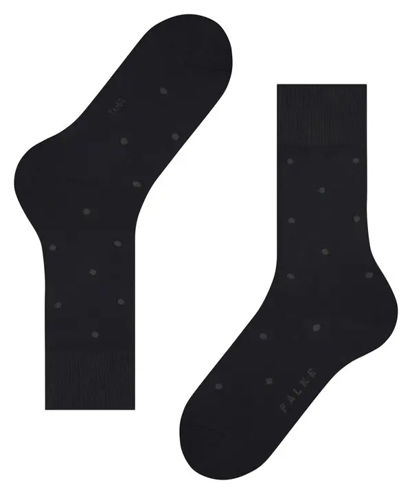Falke Dot Patterned Dress Socks - Black