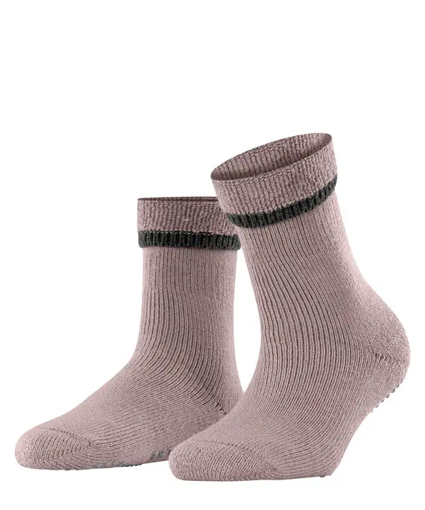 Falke Crew Socks With Plush Interior And Printed Nubs - Red