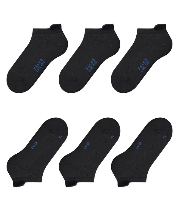 Falke Cool Kick 3-pack Ankle Socks - Black