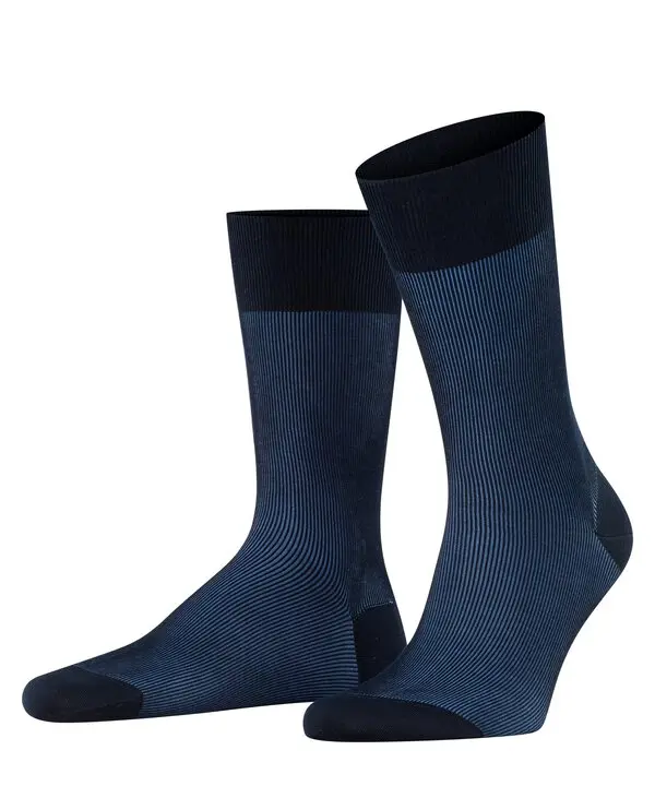 Falke Fine Shadow Mercerised Cotton Business Socks - Blue