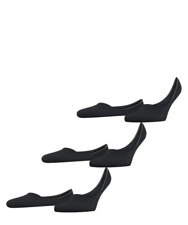 Falke Step Medium Cut Invisible Socks 3 Pack - Black
