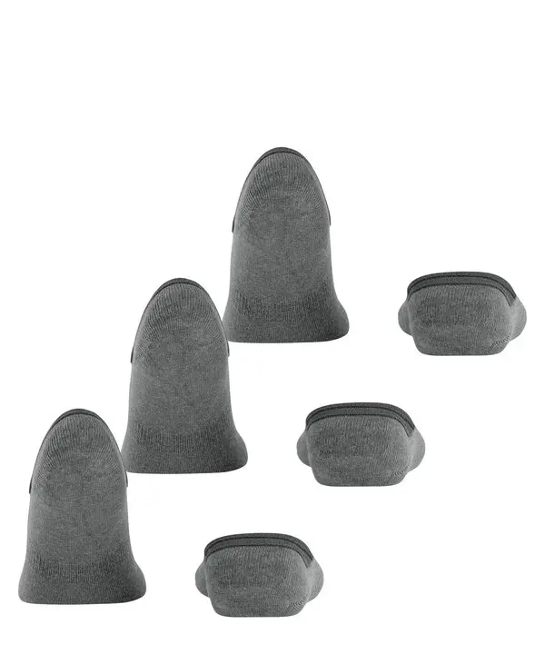 Falke Step High Cut Invisible Socks 3 Pack - Grey