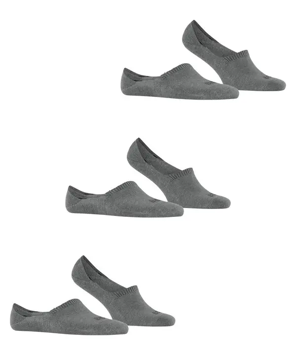 Falke Step High Cut Invisible Socks 3 Pack - Grey