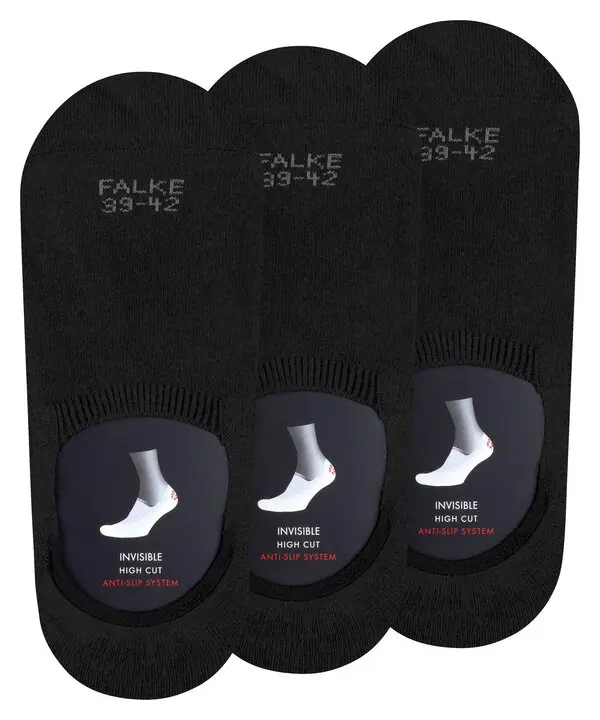 Falke Invisible High Cut Sock Pack - Black