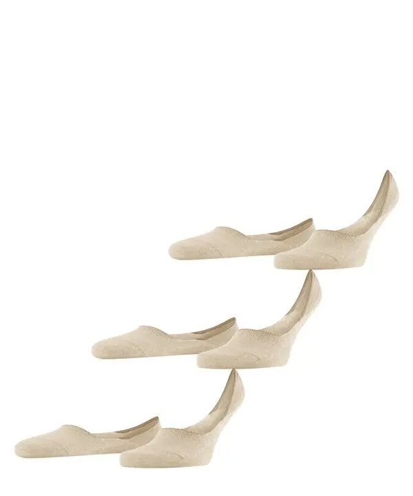 Falke Invisible Step Medium Cut Socks 3 Pack - Beige