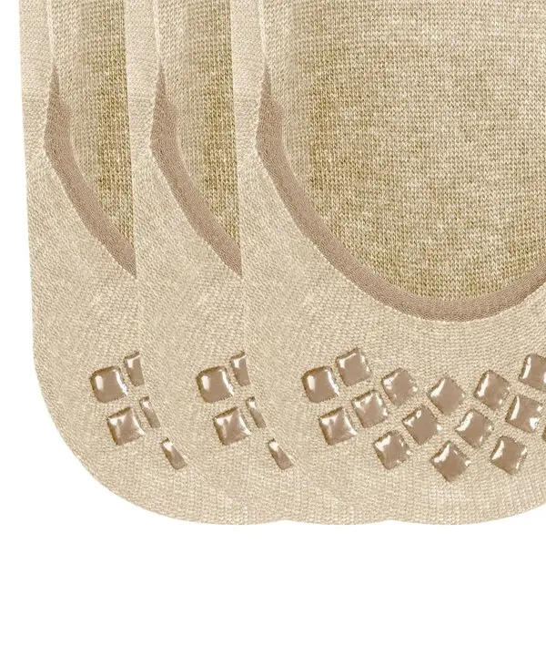 Falke Invisible Step Medium Cut Socks 3 Pack - Beige
