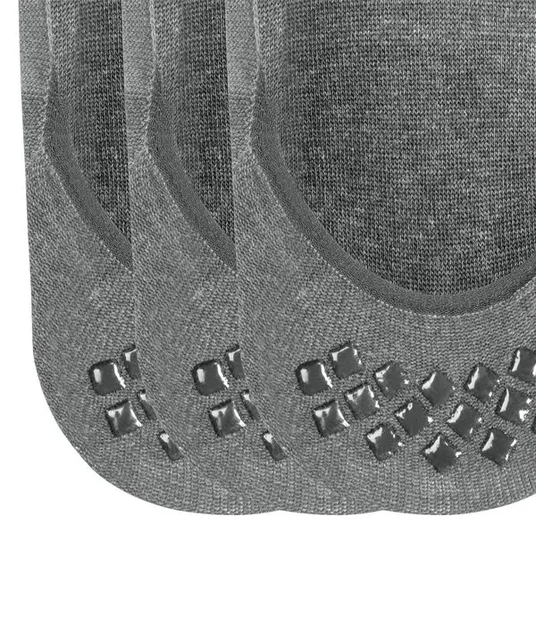 Falke Invisible Step Medium Cut Socks 3 Pack - Grey