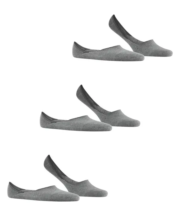 Falke Invisible Step Medium Cut Socks 3 Pack - Grey