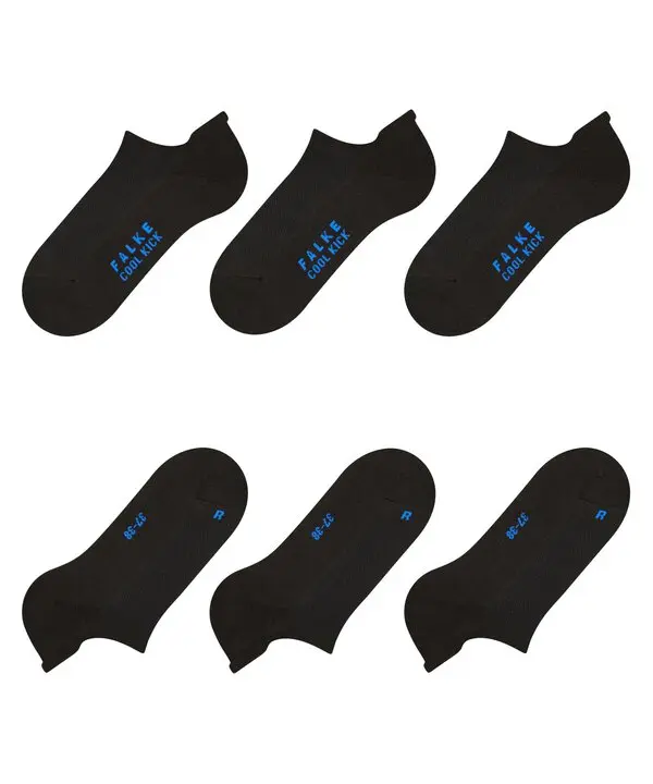 Falke Cool Kick 3-pack Ankle Socks - Black