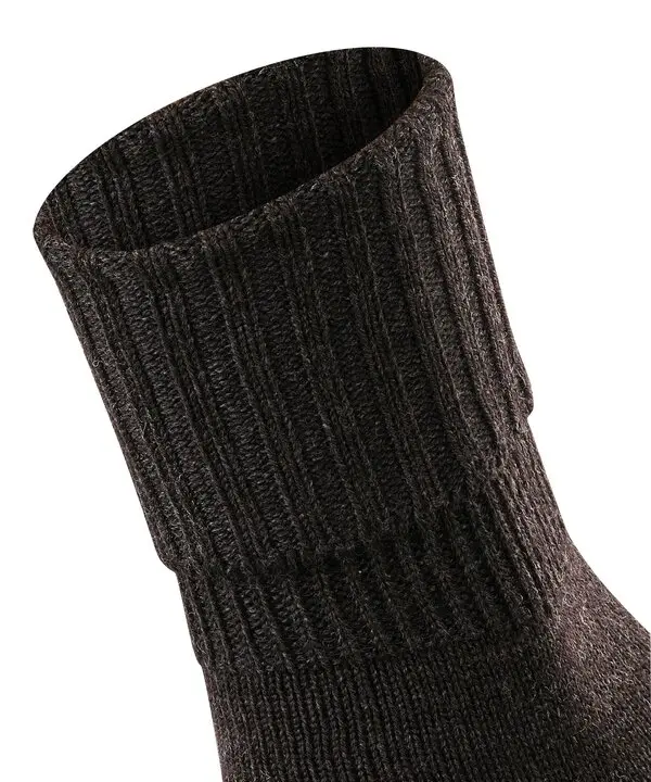 Falke Virgin Wool Ribbed Turn-over Socks - Grey