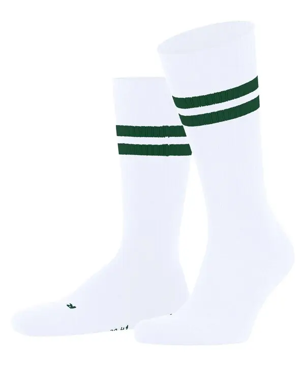 Falke Crew Socks With Ribbed Detail - White