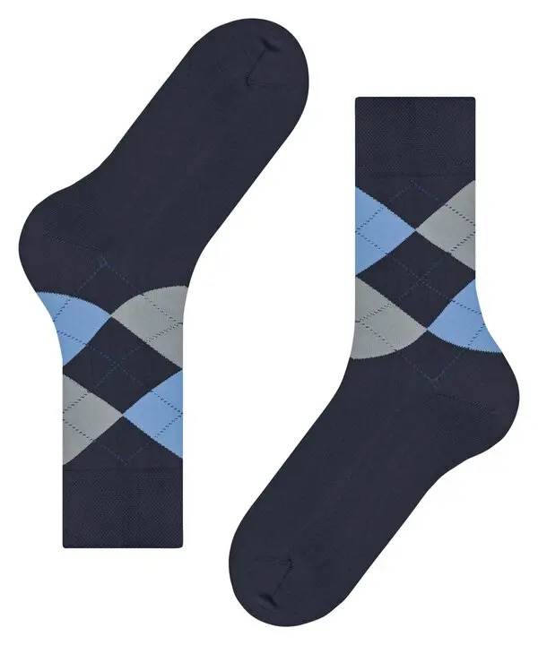 Falke Sensitive Argyle Crew Socks - Blue