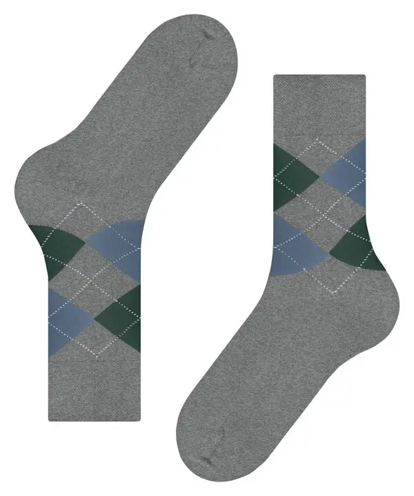 Falke Sensitive Argyle Crew Socks - Grey