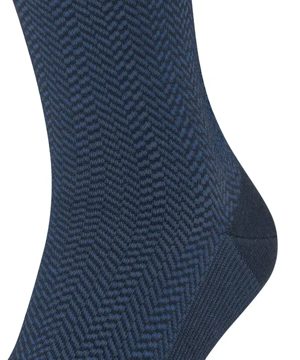Falke Airport Herringstripe Dress Socks - Blue