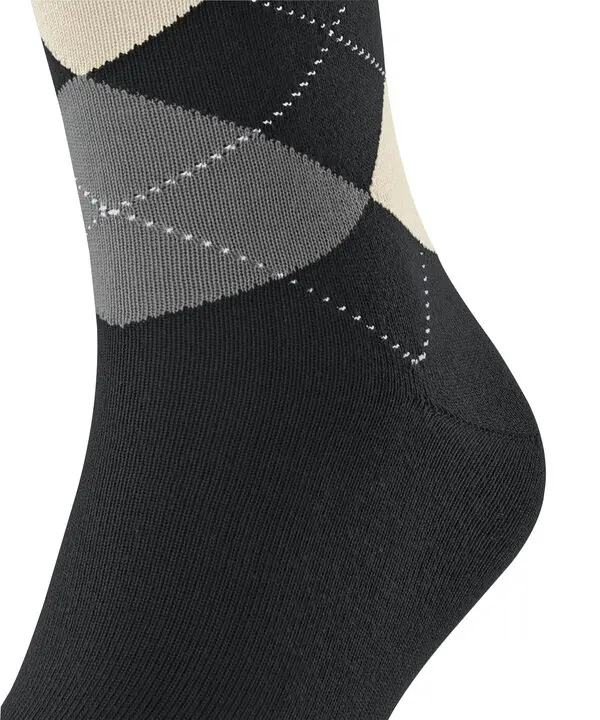 Falke Sensitive Argyle Crew Socks - Black