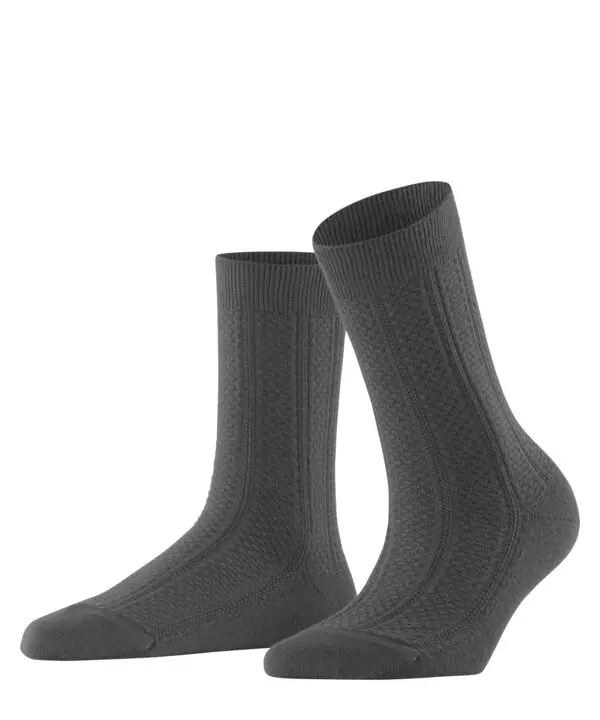 Falke Needlepoint Crew Socks - Grey