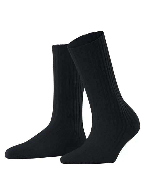 Falke Cosy Wool Rib Boot Socks - Blue