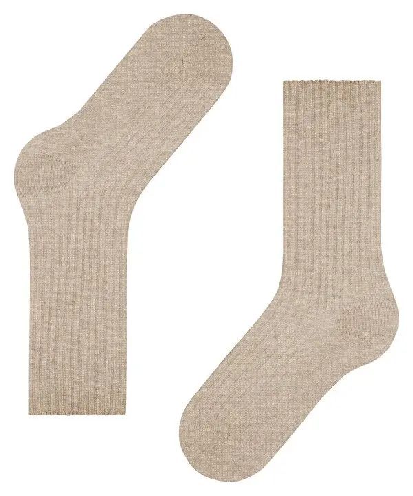 Falke Cosy Wool Boot Socks - Beige
