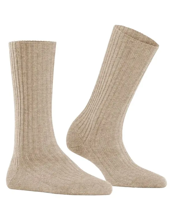 Falke Cosy Wool Boot Socks - Beige