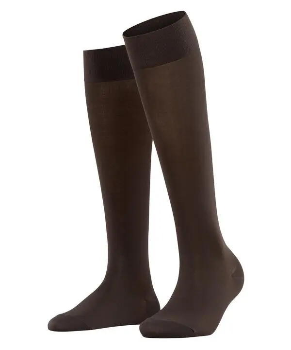 Falke Cotton Touch Knee High Socks - Brown