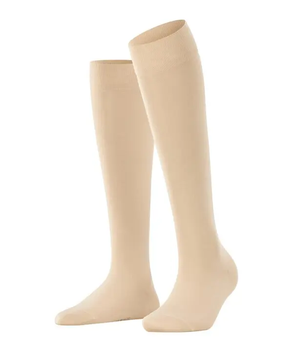 Falke Cotton Touch Knee High Socks - Beige