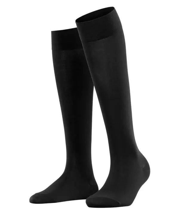 Falke Cotton Touch Knee High Socks - Black