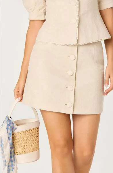 Astr The Label Cailey Mini Skirt With Crochet Trim