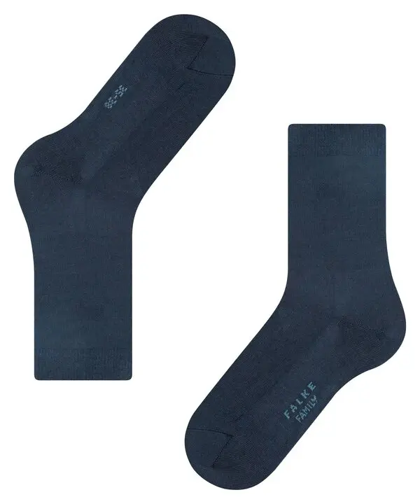 Falke Family Cotton Blend Crew Socks - Blue