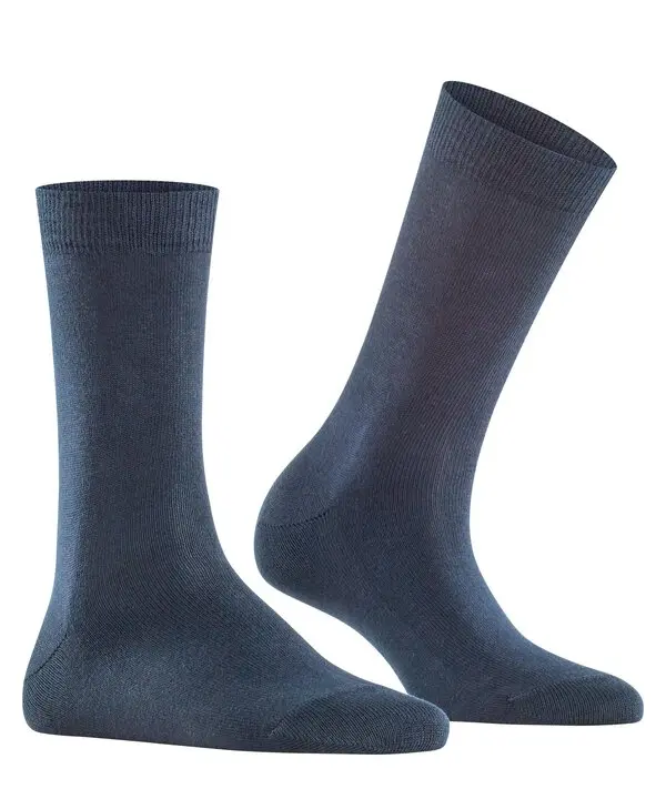 Falke Family Cotton Blend Crew Socks - Blue