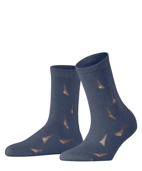 Falke Distressed Crew Socks - Blue