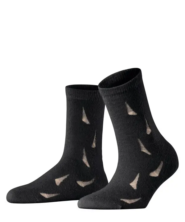 Falke Distressed Crew Socks - Black